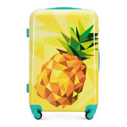 Koffer Wittchen "Young" Gr. 62.3 l, gelb (yellow) Koffer Medium Pink ABS Hardside Suitcase with Print Wittchen