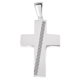 Adelia´s Ketten-Anhänger ADELIA´S "Damen Anhänger Kreuz aus 925 Silber mit Zirkonia" Schmuckanhänger silberfarben (silber) Damen