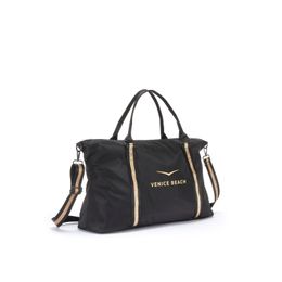 Sporttasche Venice Beach Gr. B/H/T: 54 cm x 34 cm x 17 cm, schwarz (schwarz, goldfarben) Taschen große Umhängetasche, Weekender, Strandtasche mit Druck VEGAN