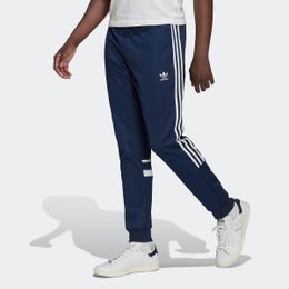 Sporthose adidas originals "ADICOLOR CLASSICS CUTLINE HOSE", Herren, Gr. XS, N-Gr, blau (night indigo), Obermaterial: 52% Baumwolle, 48% Polyester, sportlich, Basic schmal lang, Hosen