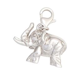 Charm-Einhänger Jobo "Anhänger Elefant" Charms silberfarben (silber 925) Damen 925 Silber