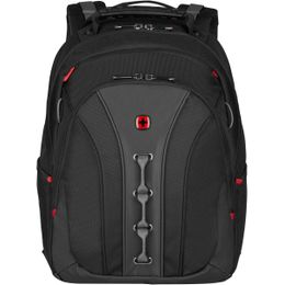 Laptoprucksack Wenger "Legacy, schwarz/grau" Gr. B/H/T: 35cm x 45cm x 25cm, schwarz (schwarz-grau) Herren Rucksäcke für Laptops bis 16 Zoll