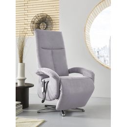 Sit & More TV-Sessel SIT & MORE "Tycoon mit Kopfteilverstellung und 360 Drehfunktion", grau (anthrazit), B:74cm H:117cm T:85cm, 100% Polyester, Sessel, wahlweise manuell oder elektrischer Funktion, auch mit Akku (kabellos)