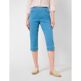 5-Pocket-Jeans RAPHAELA BY Brax "Style PAMINA CAPRI" Gr. 46K (23), Kurzgrößen, blau (denim) Damen Jeans