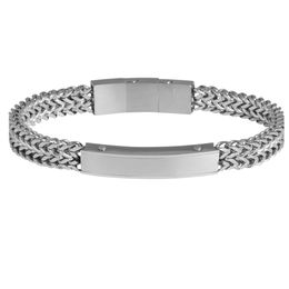 Adelia´s Edelstahlarmband ADELIA´S "Herren Armband aus Edelstahl 21,5 cm" Armbänder Gr. 21,5, Edelstahl, silberfarben (silber) Herren