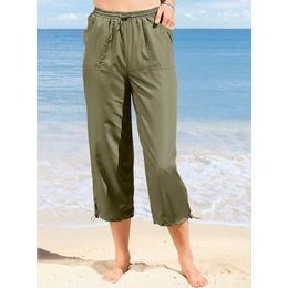 7/8-Hose Classic Basics Gr. 20, Kurzgrößen, grün (khaki) Damen Hosen