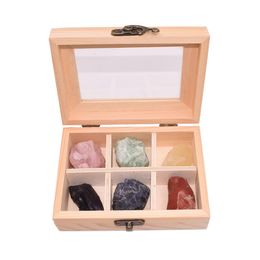 Edelstein Firetti "Schmuck Geschenk, Wassersteine Box" Edelsteine bunt (bunt + stein) Sodalith, Aventurin, Rosenquarz, roter Jaspis, Amethyst, Bergkristall