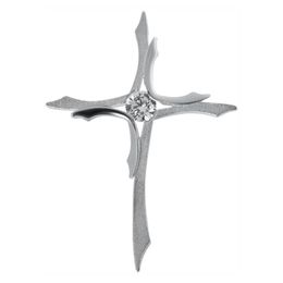 Ketten-Anhänger Jobo "Anhänger Kreuz" Schmuckanhänger Gr. Silber 925 (Sterlingsilber), silberfarben (silber 925, weiß) Damen 925 Silber mit 1 Zirkonia