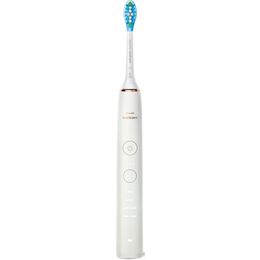 Elektrische Zahnbürste PHILIPS SONICARE "DiamondClean 9000 HX9911", rosa (roségoldfarben), ElektrozahnbürstenB:17,4cm H:25,2cm T:11,1cm, Kunststoff, mit Schalltechnologie, Ladeglass, USB-Reiseetui, B:17,4cm H:25,2cm T:11,1cm