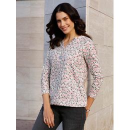 Langarmshirt Inspirationen "Shirt" Gr. 50, bunt (hortensie, grau, bedruckt) Damen Shirts