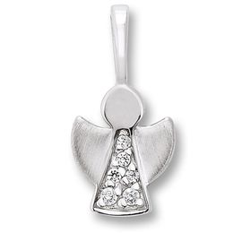 Ketten-Anhänger ONE ELEMENT "Zirkonia Engel Anhänger aus 925 Silber" Schmuckanhänger Gr. Silber 925 (Sterlingsilber), silberfarben (silber) Mädchen Damen Silber Schmuck Engel