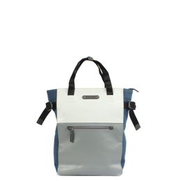 Cityrucksack 7CLOUDS "Mendo 7.4" Gr. B/H/T: 27 cm x 37 cm x 9 cm, blau (grau, weiß, blau) Rucksäcke mit recyceltem PET