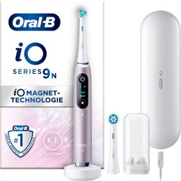 Elektrische Zahnbürste Oral-B "iO 9", rosa (rose quartz), ElektrozahnbürstenB:3cm H:25cm T:3cm, Kunststoff, mit Magnet-Technologie, 7 Putzmodi, Farbdisplay & Lade-Reiseetui, B:3cm H:25cm T:3cm