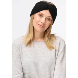 Stirnband Zwillingsherz schwarz Damen Mützen Reines Cashmere