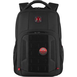 Laptoprucksack Wenger "PlayerMode Gaming-Laptop-Rucksack 15,6 Zoll, schwarz" Gr. B/H/T: 30 cm x 46 cm x 23 cm, schwarz Herren Rucksäcke für Laptops bis 15,6 Zoll