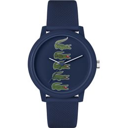 Quarzuhr Lacoste "Lacoste.12.12, 2011281" Armbanduhren blau Herren Armbanduhr, Herrenuhr, Mineralglas, Silikonarmband