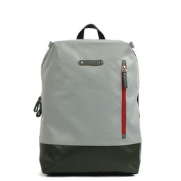 Laptoprucksack 7CLOUDS "Novis 7.1" Gr. B/H/T: 29 cm x 38 cm x 11 cm, bunt (grey, junglegreen, red) Rucksäcke mit recyceltem PET