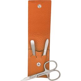 ERBE® Maniküre-Etui ERBE "ERBE Maniküre Set Taschen-Etui Serie "Piemont", 3-tlg, Inox" Nageletuis Gr. B/H/T: 50 mm x 100 mm x 20 mm 3 tlg., orange Echtleder, rostfreie Instrumente, Hergestellt in SolingenDeutschland