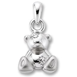 Kette mit Anhänger ONE ELEMENT "Teddybär aus 925 Silber" Halsketten Gr. Silber 925 (Sterlingsilber), silberfarben (silber) Damen Schmuckset - Set mit verstellbarer Halskette