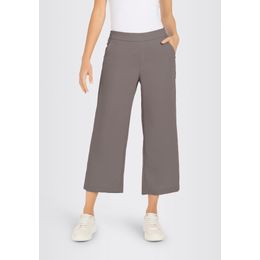 7/8-Hose MAC "CHIARA cropped" Gr. 42, N-Gr, grau (storm grey) Damen Hosen Modern und weit geschnitten