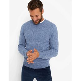 Rundhalspullover Brax "Style RICK", Herren, Gr. 4XL, blau (stahlblau), 80% Wolle, 20% Polyamid, Pullover