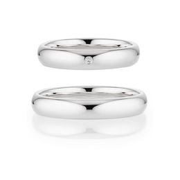 Trauring Bruno Banani "Schmuck Geschenk, Ehering Hochzeit Damenring Herrenring" Fingerringe Gr. 60, ohne Brillant, Silber 925 (Sterlingsilber), 4 mm, silberfarben wahlweise mit oder ohne Brillant, Made in Germany