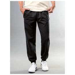 Sweathose TRIGEMA "TRIGEMA Jogginghose", Herren, Gr. L, US-Größen, schwarz, 70% Baumwolle, 30% Polyester, sportlich, Hosen