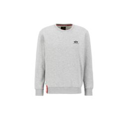 Sweater Alpha Industries "Alpha Industries Men - Sweatshirts Basic Small Logo" Gr. L, grau (grey heather) Herren Sweatshirts