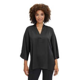 Shirtbluse Vera Mont "Vera Mont Blusenshirt mit Seitenschlitzen" Gr. 38, schwarz, Damen, Satin, Obermaterial: 100% Polyester., Blusen