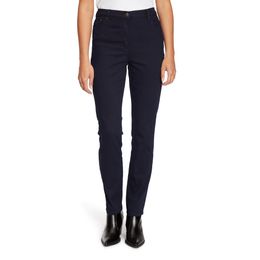 Stretch-Jeans Betty Barclay "Betty Barclay Stretch-Hose mit hohem Bund", Damen, Gr. 34, Normalgrößen, blau (dunkelblau denim), Obermaterial: 50% Polyester recycelt, 46% Baumwolle, 4% Elasthan., modisch, slim fit, Jeans