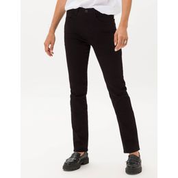 5-Pocket-Jeans Brax "Style CAROLA" Gr. 34K (17), Kurzgrößen, schwarz Damen Jeans