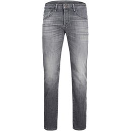 Jack & Jones Slim-fit-Jeans JACK & JONES "JJITIM JJDAVIS JJ 074 NOOS" Gr. 28, Länge 32, grau (grey denim) Herren Jeans