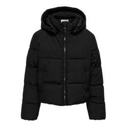 Steppjacke KIDS Only "KOGDOLLY SHORT PUFFER JACKET OTW", Mädchen, Gr. 128, schwarz, Web, Steppware, Obermaterial: 60% Polyester, 40% Nylon, unifarben, casual, normal, Langarm, Jacken