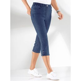 Caprijeans Classic Basics Gr. 21, Kurzgrößen, blau (blue, stone, washed) Damen Jeans