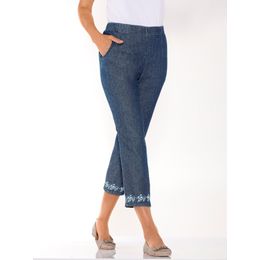 7/8-Jeans Classic Basics Gr. 20, Kurzgrößen, blau (blue-stone-washed) Damen Jeans