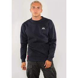 Sweater Alpha Industries "Alpha Industries Men - Sweatshirts Basic Small Logo" Gr. XS, blau (rep.blue) Herren Sweatshirts