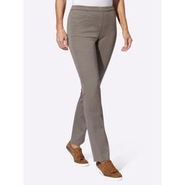 Bequeme Jeans Casual Looks Gr. 48, Normalgrößen, grau (taupe) Damen Jeans