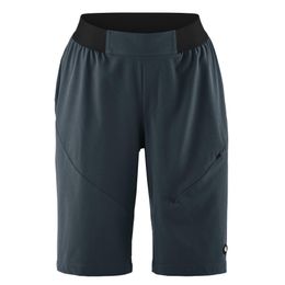 Fahrradhose Gonso "SIMPLITA" Gr. 36, Normalgrößen, grau (anthrazit) Damen Hosen Bike-Shorts, leichte Radhose mit elastischem Bund und RV-Tasche