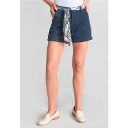 Shorts Le Temps Des Cerises "LYVI 1" Gr. 27, EURO-Größen, blau Damen Hosen mit normaler Leibhöhe