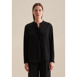 Klassische Bluse Seidensticker "Schwarze Rose" Gr. 3XL (46), schwarz, Damen, 100% Viskose, unifarben, Blusen, Tunika Uni