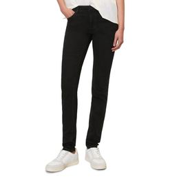 Marc O'Polo Slim-fit-Jeans MARC O'POLO DENIM "aus Baumwoll-Mix" Gr. 25, Länge 34, schwarz Damen Jeans