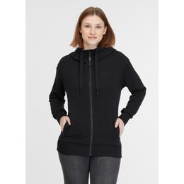 Kapuzensweatjacke Ragwear "YODIS ZIP" Gr. M (38), schwarz (black) Damen Sweatjacken