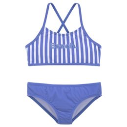 Bustier-Bikini Bench. Gr. 158/164, N-Gr, blau (blau gestreift) Kinder Bikini-Sets mit trendigen Streifen