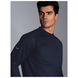 Sweatshirt TRIGEMA "TRIGEMA mit angerauter Innenseite" Gr. L, blau (navy) Herren Sweatshirts