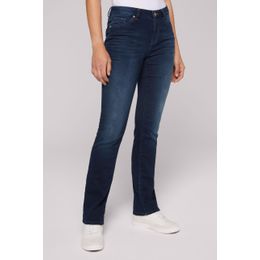 Regular-fit-Jeans SOCCX Gr. 26, Länge 30, blau (dark indigo jogg) Damen Jeans mit normaler Leibhöhe