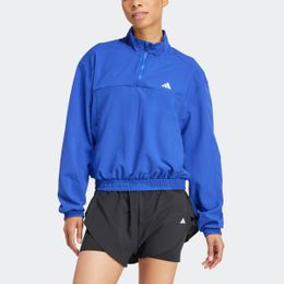 Rollkragenpullover adidas Performance "TR-ES MIN 1/4Z" Gr. L, blau (semi lucid blue) Damen Pullover