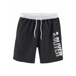 Badeshorts s.Oliver Gr. M (50), Lang, schwarz (schwarz (langgröße)) Herren Badehosen