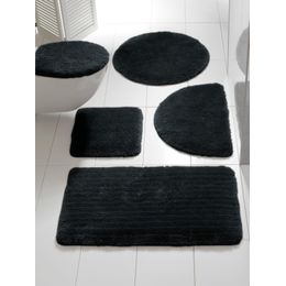 Badematte HEINE HOME Badematten Gr. rechteckig (90 cm x 50 cm), 1 St., schwarz