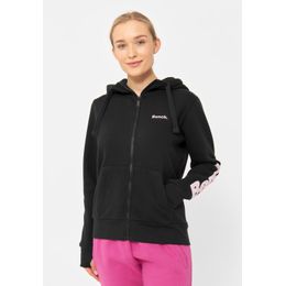 Kapuzensweatjacke Bench. "DARCINE" Gr. L (42), schwarz (black) Damen Sweatjacken mit seitlichem Bench Logodruck