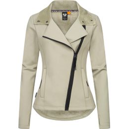 Sweatjacke Ragwear "Saskie", Damen, Gr. L (40), gelb (gelbgrün), 95% Polyester, 5% Elasthan, Modisch, figurumspielend, hoch geschlossener Ausschnitt, Sweatjacken, Modische Damen Kapuzenjacke mit kuschlig weichem Innenfutter